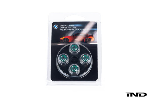 BMW Nitrogen Valve Stem Cap Set Silver Wheels iND Distribution