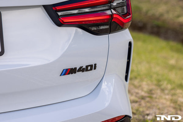 BMW G01 X3 M40i Trunk Emblem - Gloss Black - iND Distribution