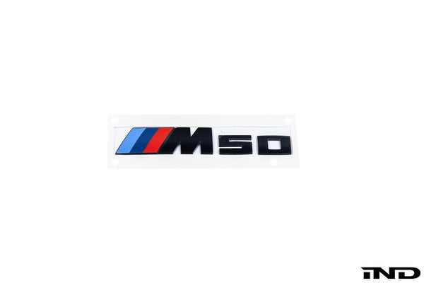 BMW G26 i4 M50 Painted Trunk Emblem - Gloss Black - iND Distribution